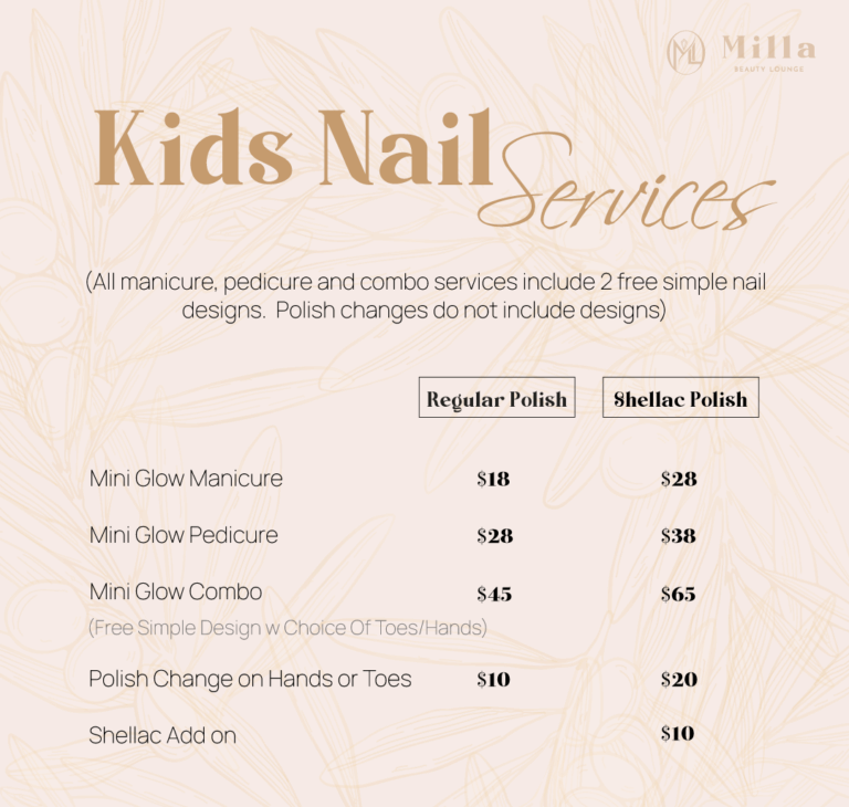 Services - Milla Beauty Lounge